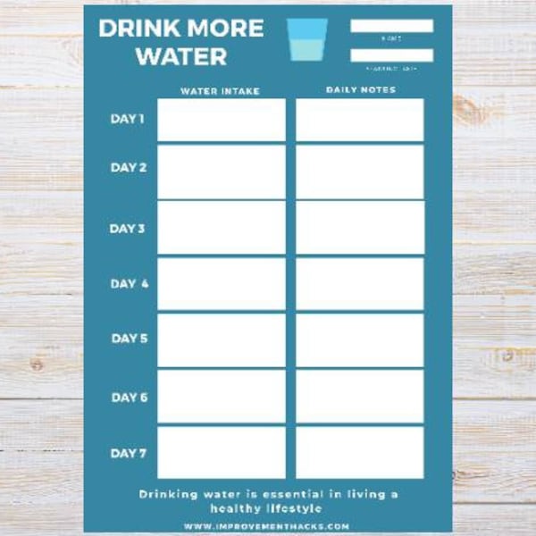 Fluid Intake Chart - Etsy