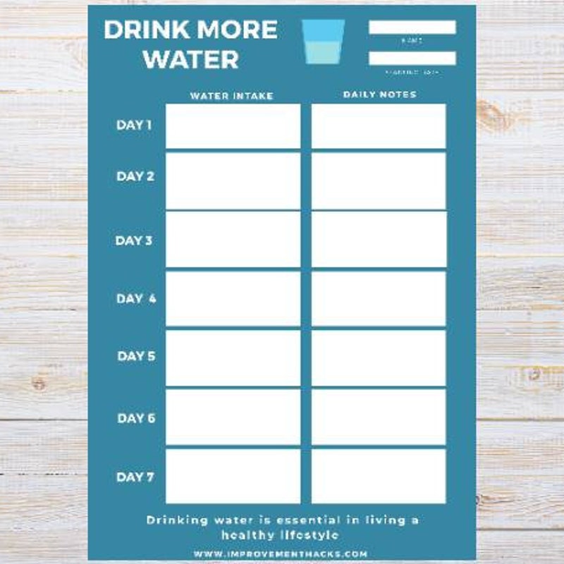 Fluid Intake Chart - Etsy