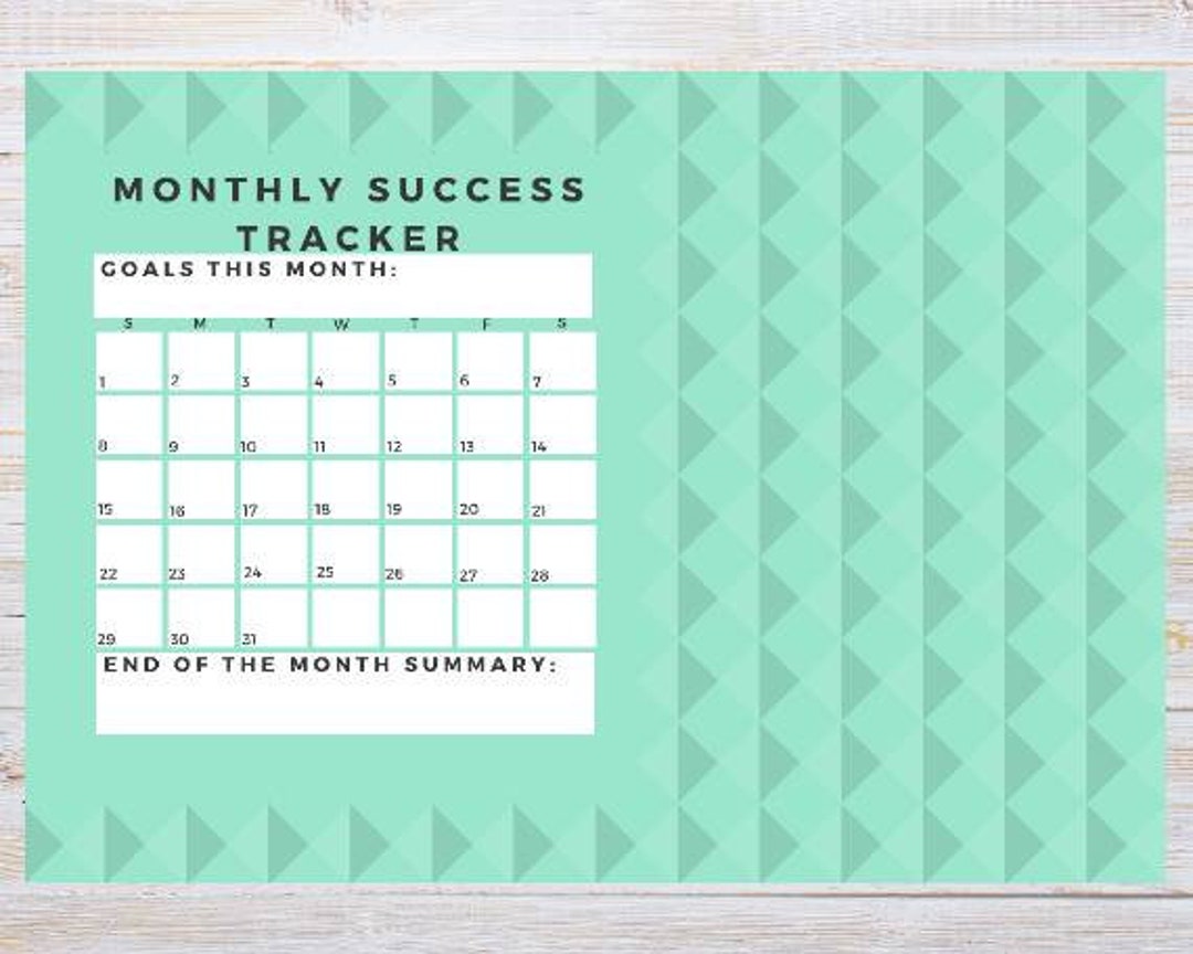Monthly Success Tracker, Success Tracker, Daily Planner, Weekly Planner ...
