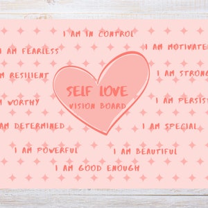Self Love Vision Board, Vision Board, 24x18 In - Etsy