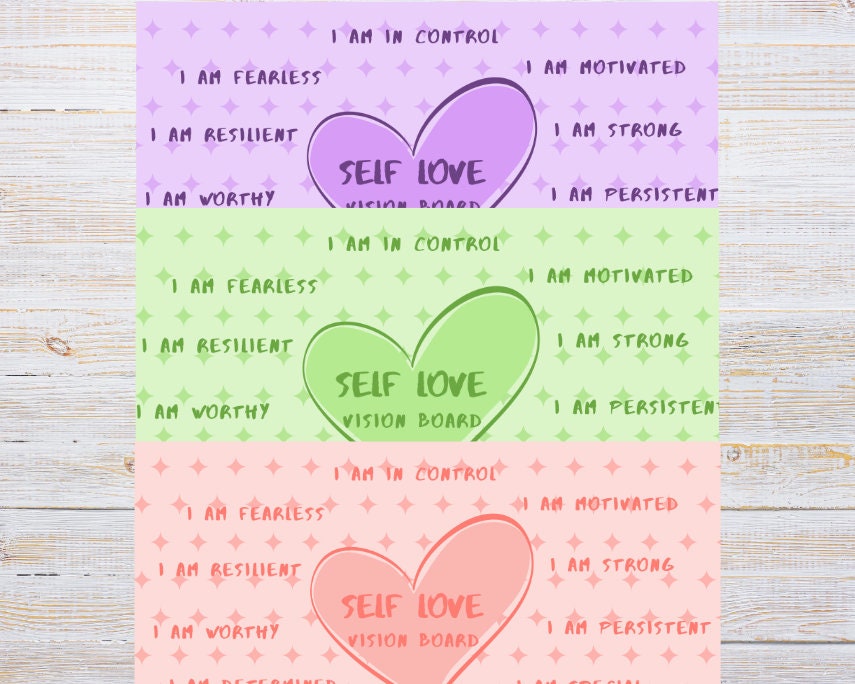 Self Love Vision Board, Vision Board, 24x18 In - Etsy