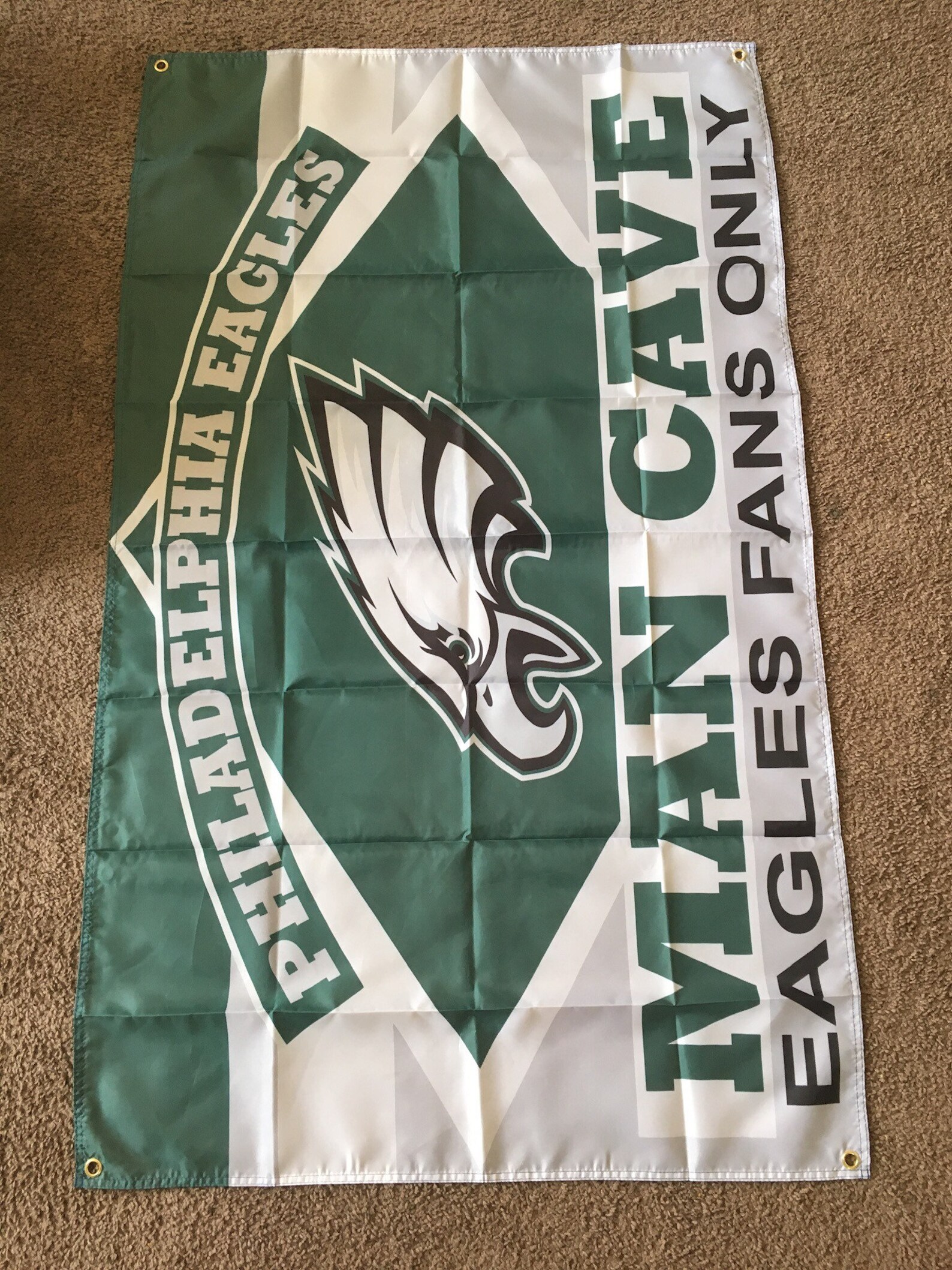 Philadelphia Eagles MAN CAVE Flag - Etsy