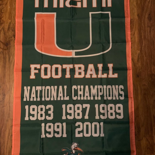 University of Miami Flag - Etsy Canada