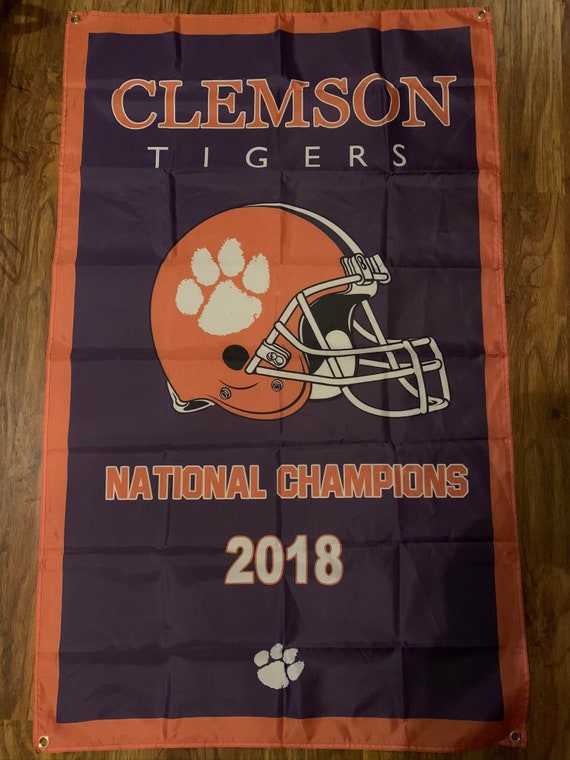 Clemson Tigers NCAA National Championship Banner Flag | Etsy