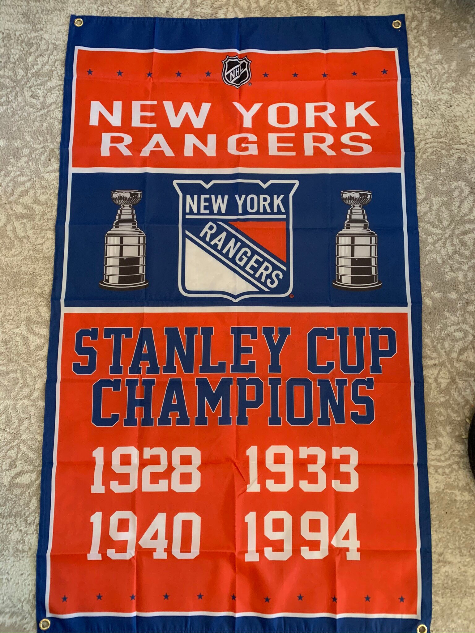 New York Rangers Stanley Cup Championship Banner Flag - Etsy