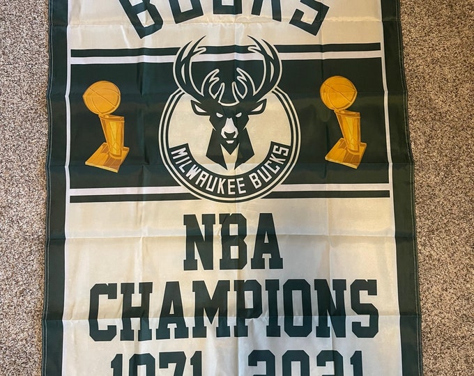 Milwaukee Bucks NBA Championship Banner Flag - Etsy