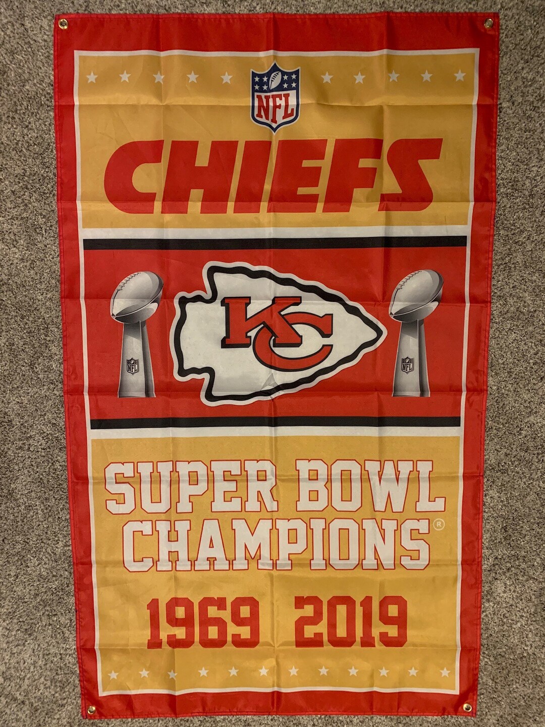 Kansas City Chiefs Super Bowl Banner Championship Flag - Etsy