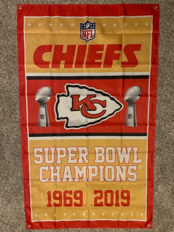 Kansas City Chiefs Super Bowl Banner Championship Flag | Etsy