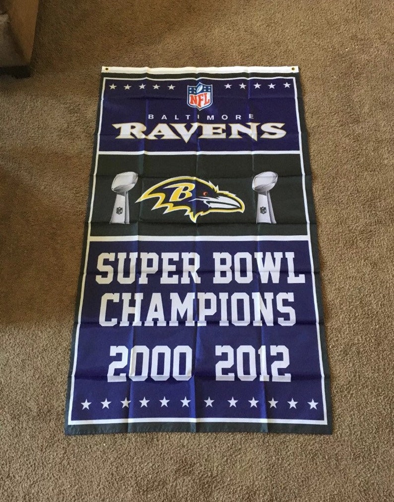 Baltimore Ravens Super Bowl Banner Championship Flag | Etsy