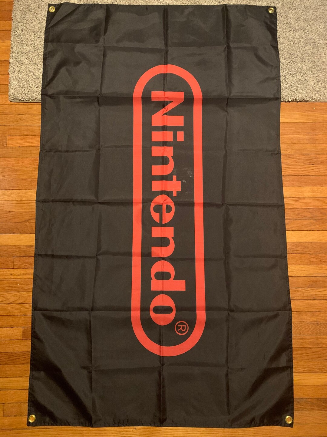 Black Nintendo Wall Hanging Banner Flag - Etsy