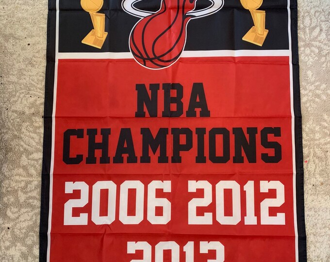 Miami Heat NBA Championship Banner Flag - Etsy