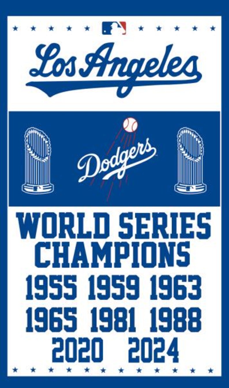 Los Angeles Dodgers World Series Championship Flag - Etsy