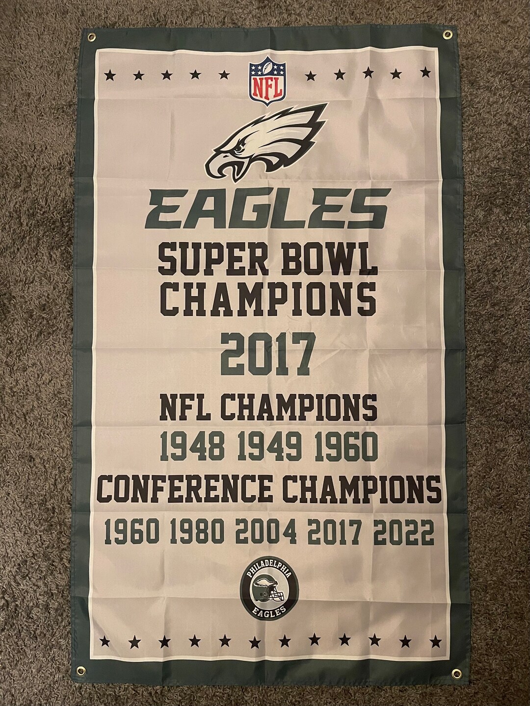 Philadelphia Eagles A Super Bowl Championship Flag Banner - Etsy