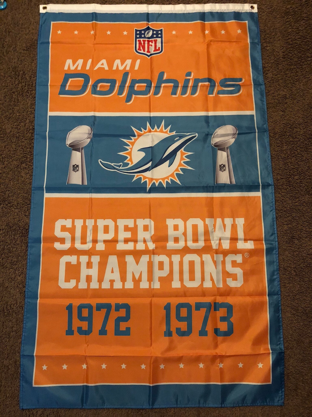 Miami Dolphins Super Bowl Banner Championship Flag - Etsy