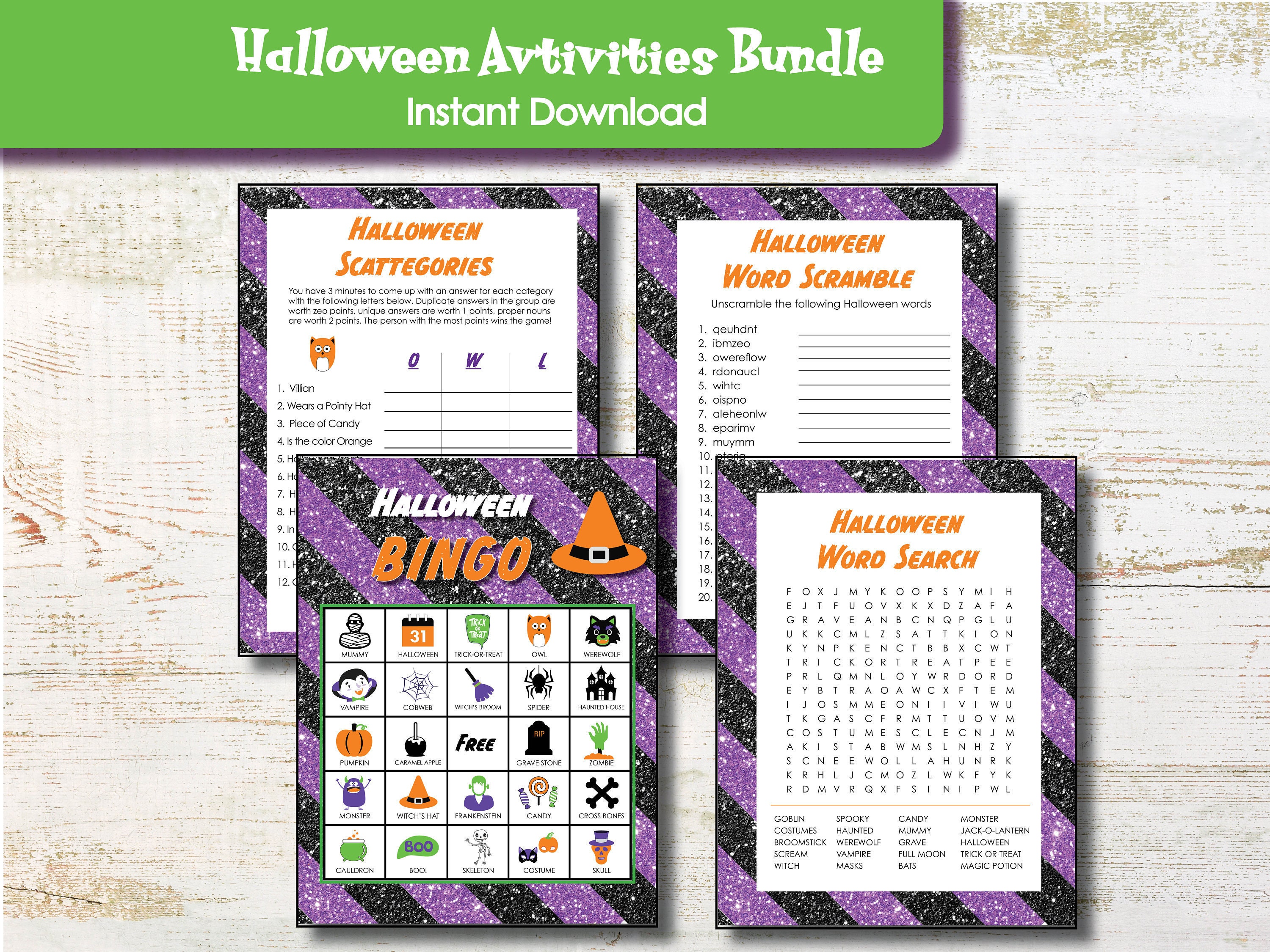 Toys & Games World Scramble Bingo Word Search and Scattegories ...