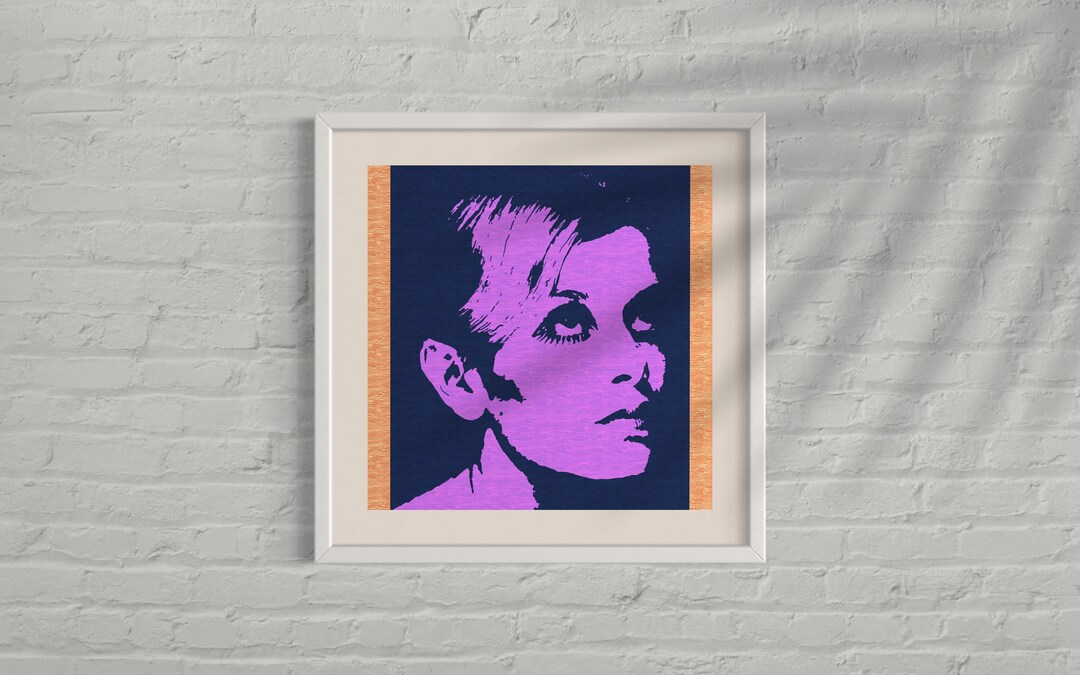 Pop Art, MOD, Contemporary Art Original Artwork, Portrait Art, Twiggy ...