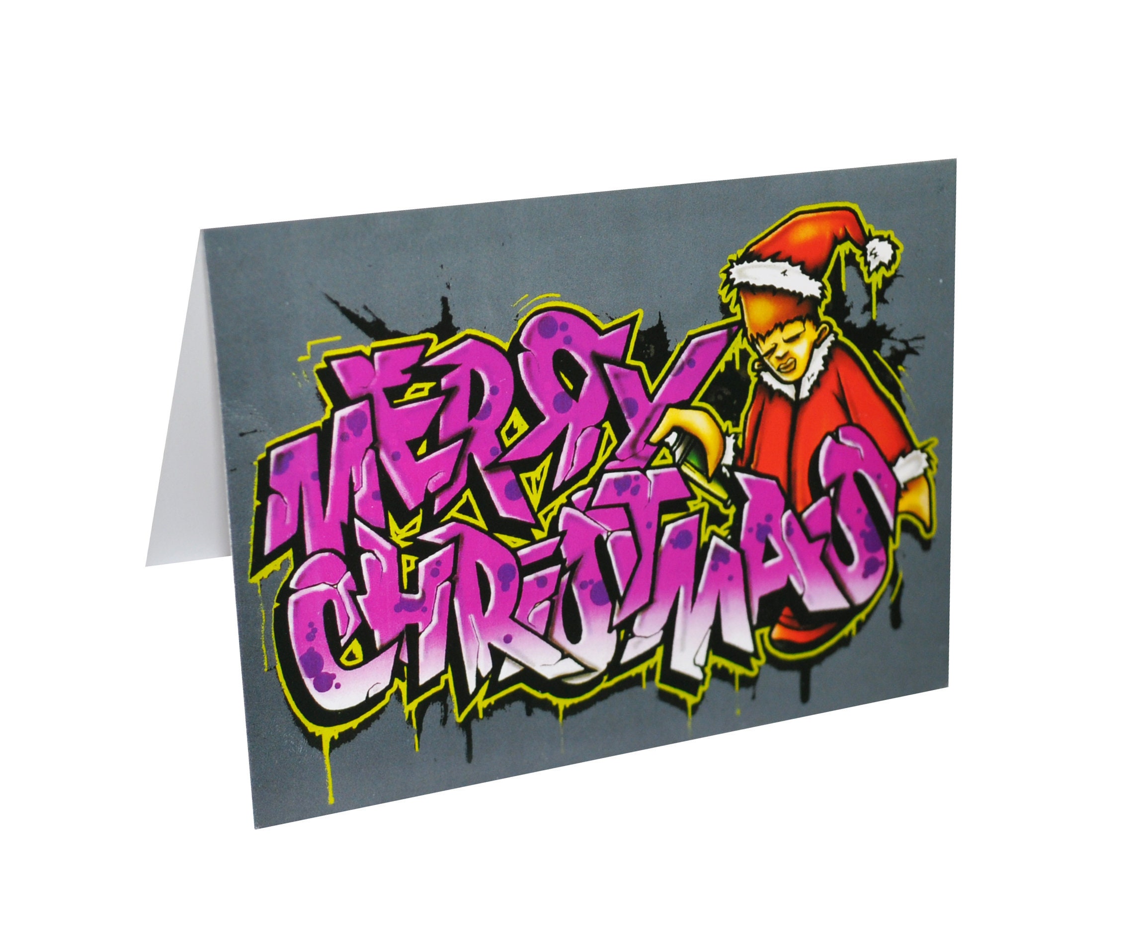 Graffiti Art Xmas Christmas Greeting Cards Pack With Envelopes | Etsy