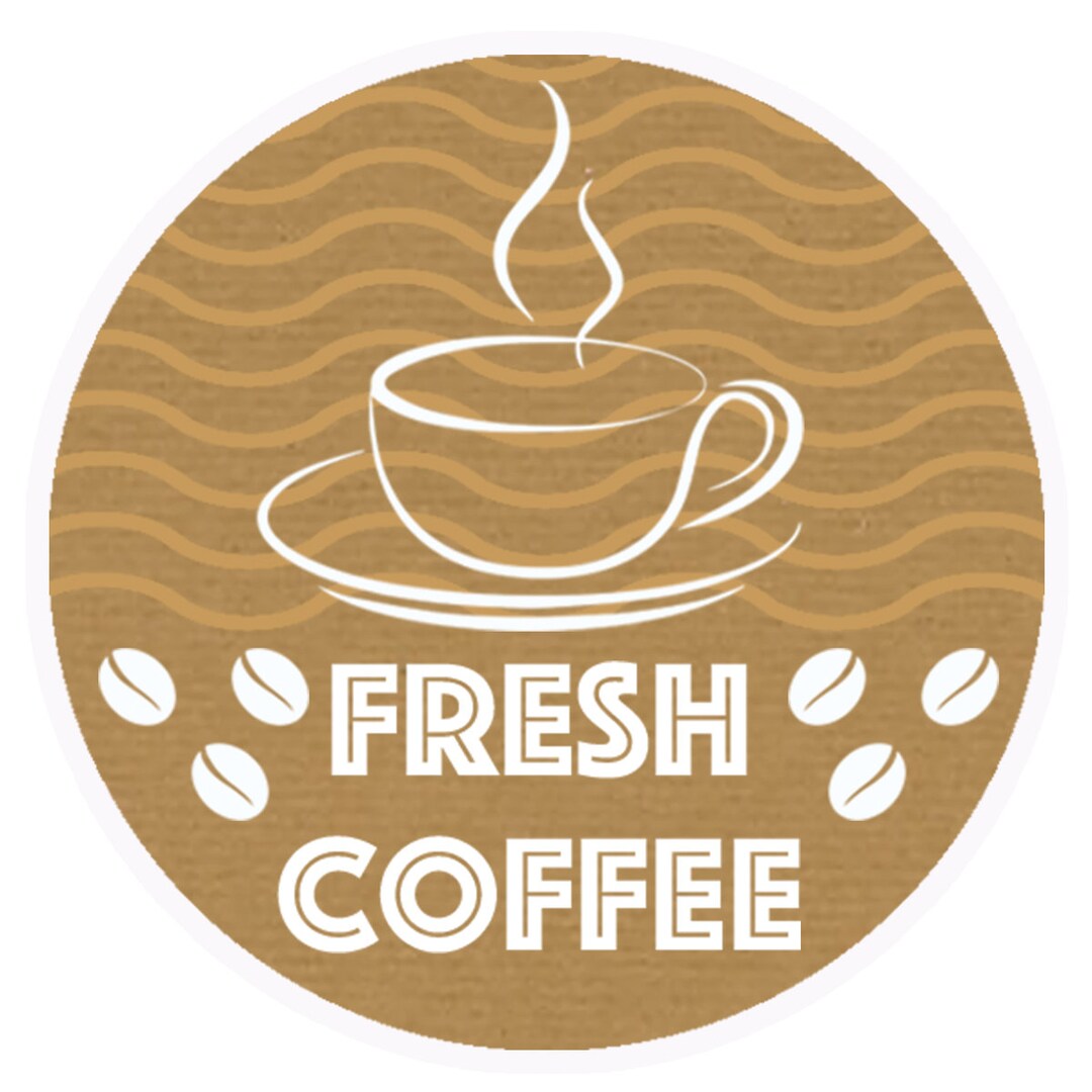 Fresh Coffee Brown Round Sticker for Baking Cooking Food Packaging - Etsy
