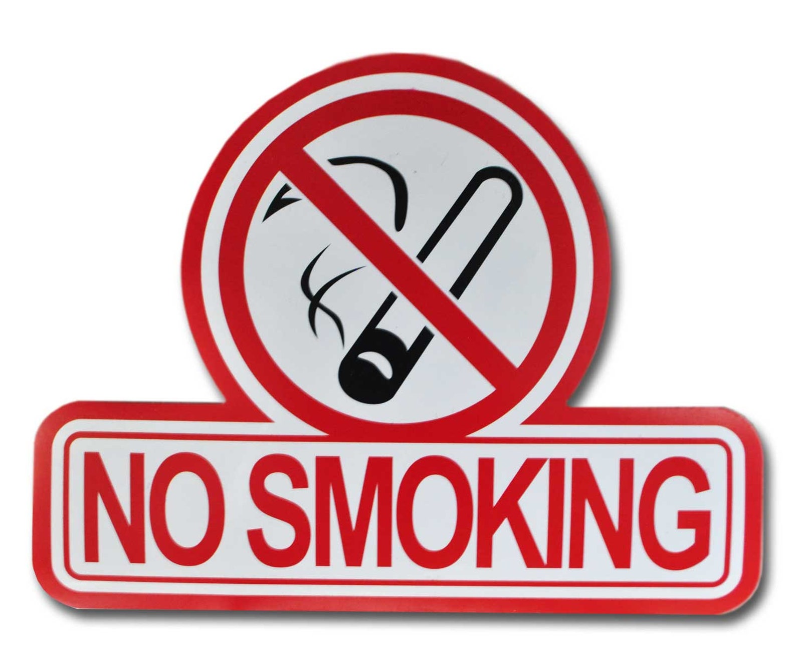 No Smoking Sticker Decal Red and White Shop Sign pack of 3 - Etsy