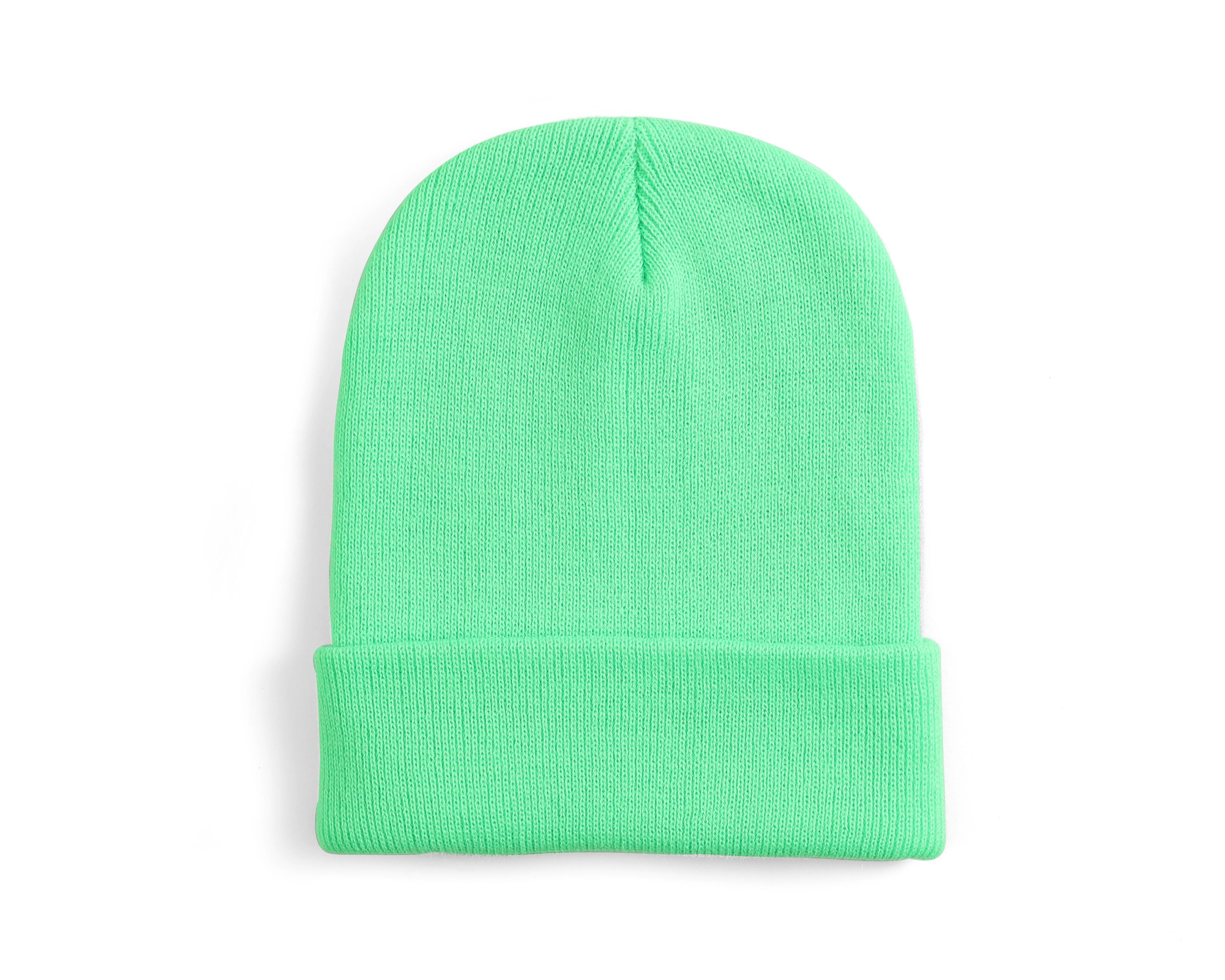 Plain Green Casual Warm Winter Beanie Hat Pack of 1 | Etsy