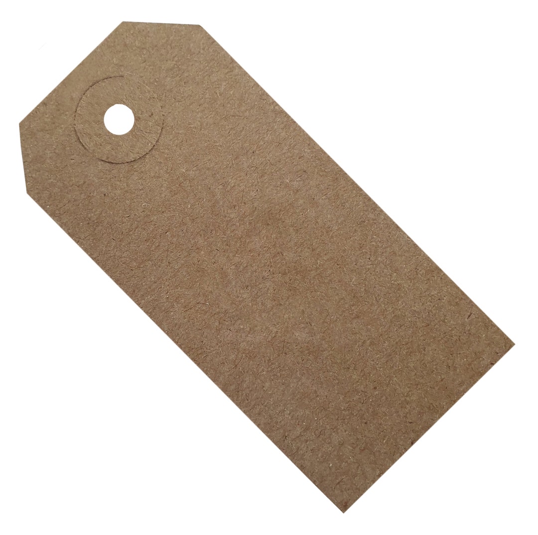 Swift Unstrung Tags Brown Reinforced Card Clothing Tickets 96mm X 48 Mm ...