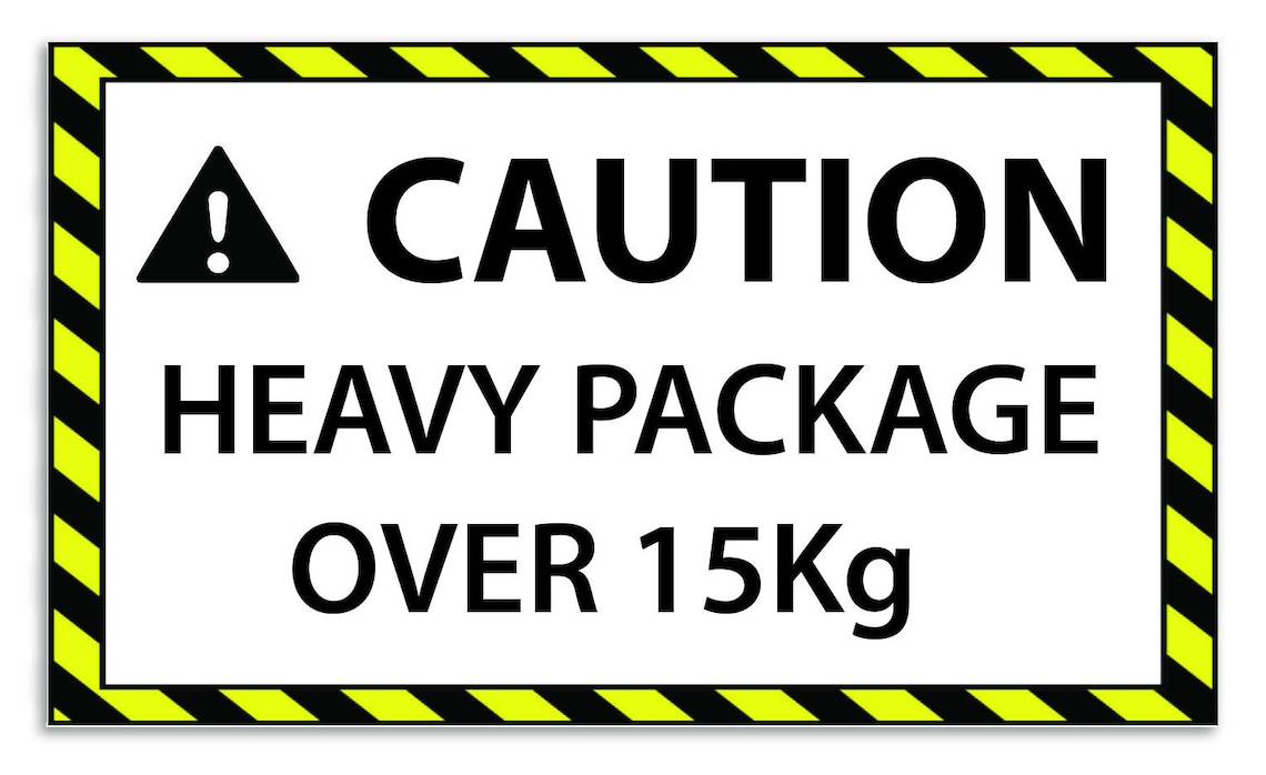Caution Heavy Package Over 15kg Sticker For FBA Self Adhesive | Etsy