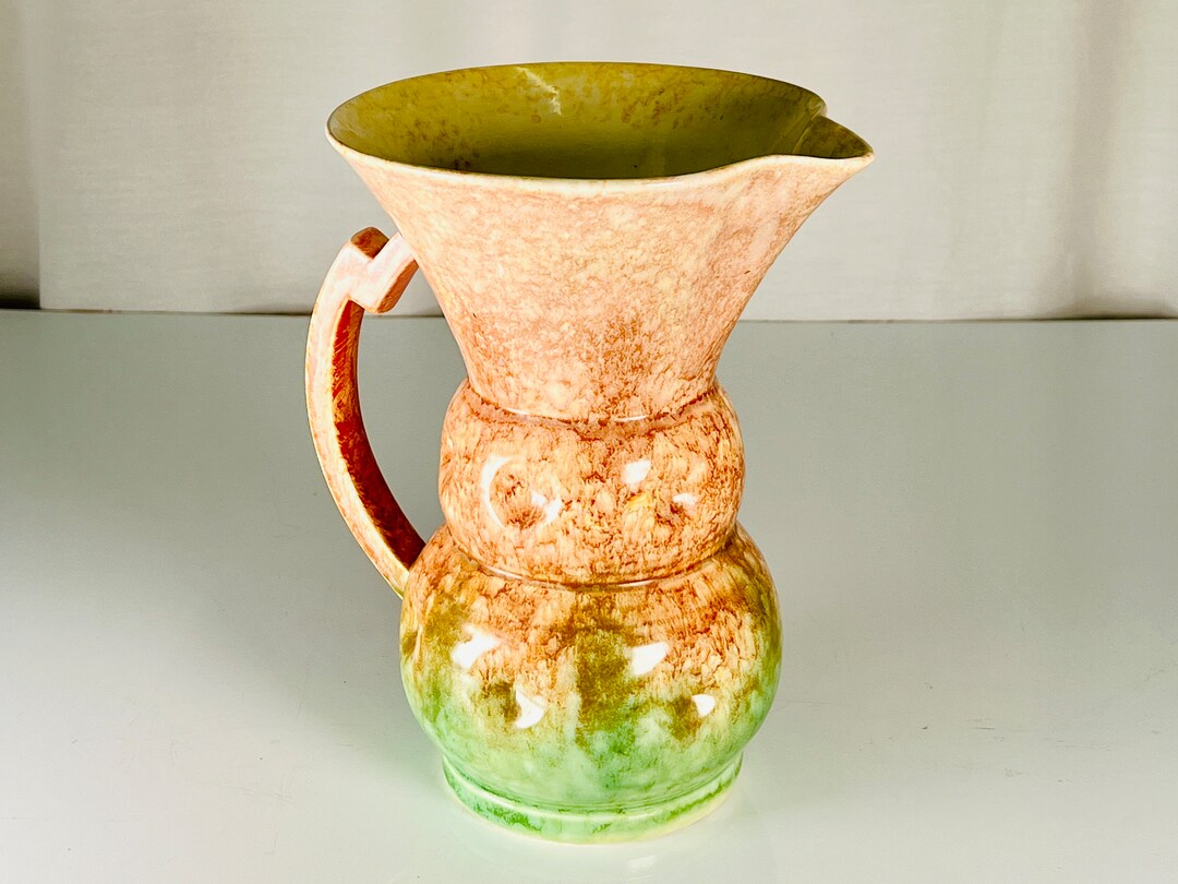 Sylvac 427 Art Deco Large Jug Pastel Pink & Green 1930s - Etsy