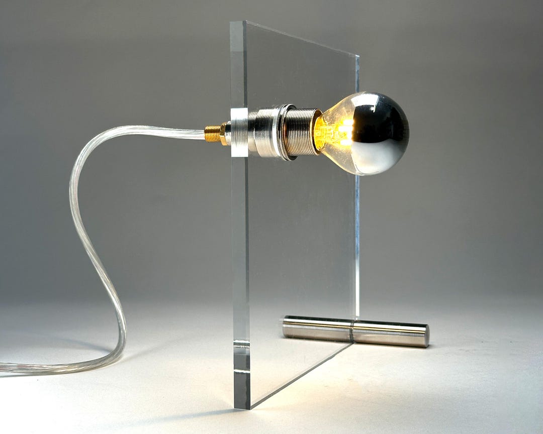 Sedgley Minimalist Lamp | Perspex Plexiglass | Transparent Clear ...
