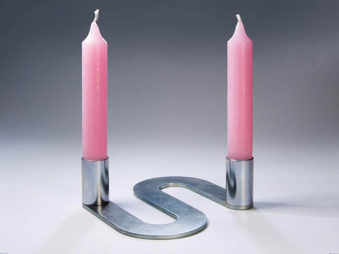 Metal Candlestick Holder Brutal Modern Metal Minimalist Industrial ...