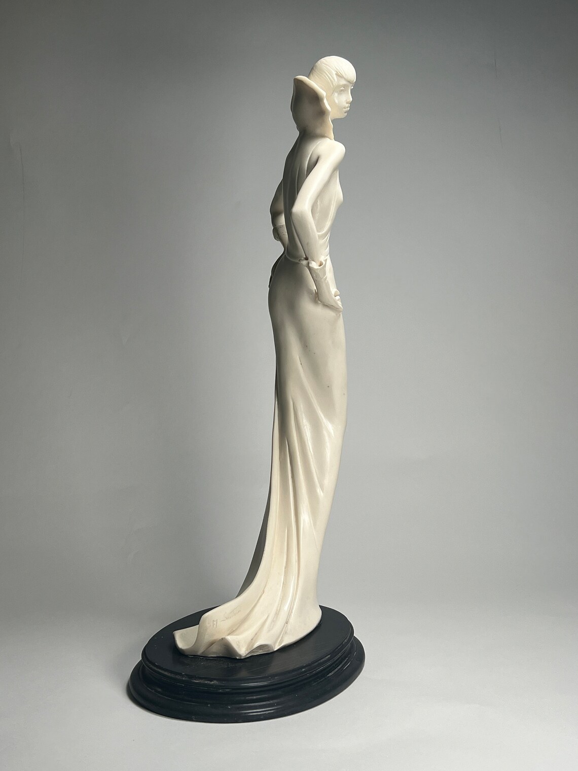 A Santini Dancing Woman Figurine Art Deco Marble Resin - Etsy