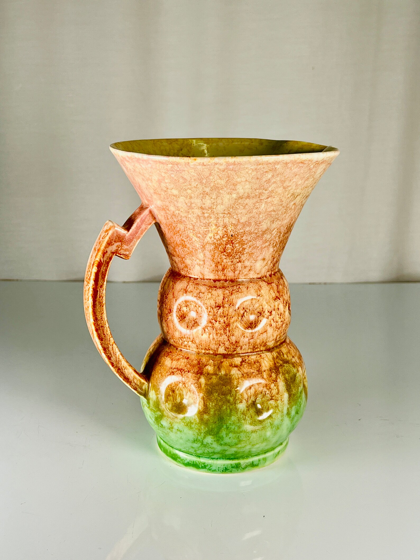 Sylvac 427 Art Deco Large Jug Pastel Pink & Green 1930s - Etsy