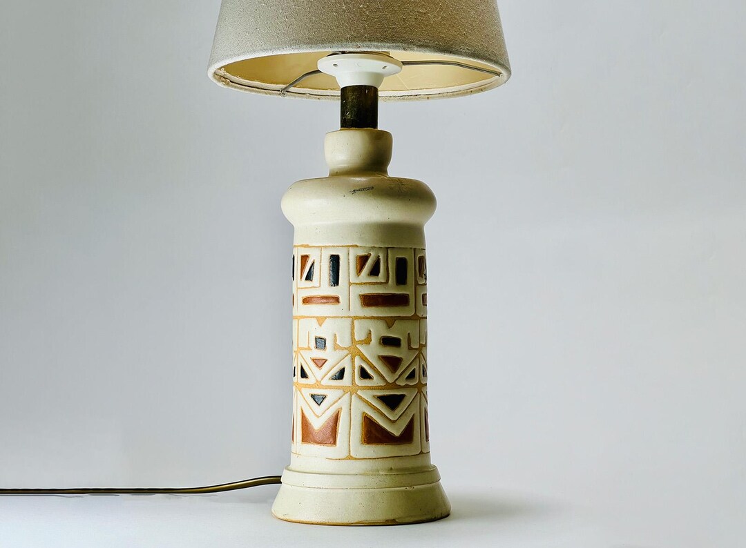 Troika Style Ceramic Table Lamp British 1970's - Etsy