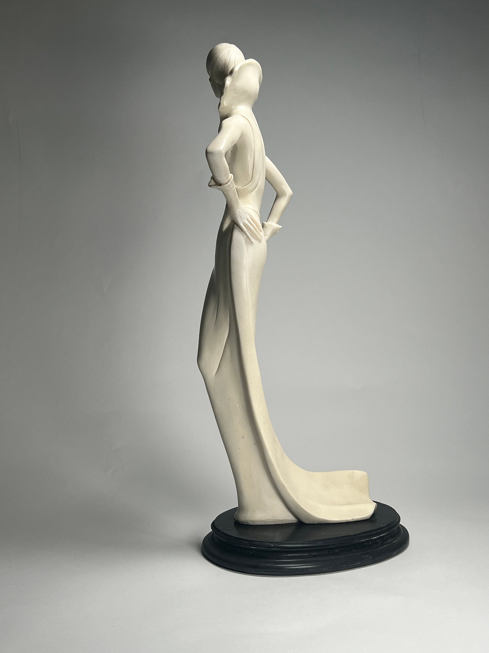 A Santini Dancing Woman Figurine Art Deco Marble Resin - Etsy
