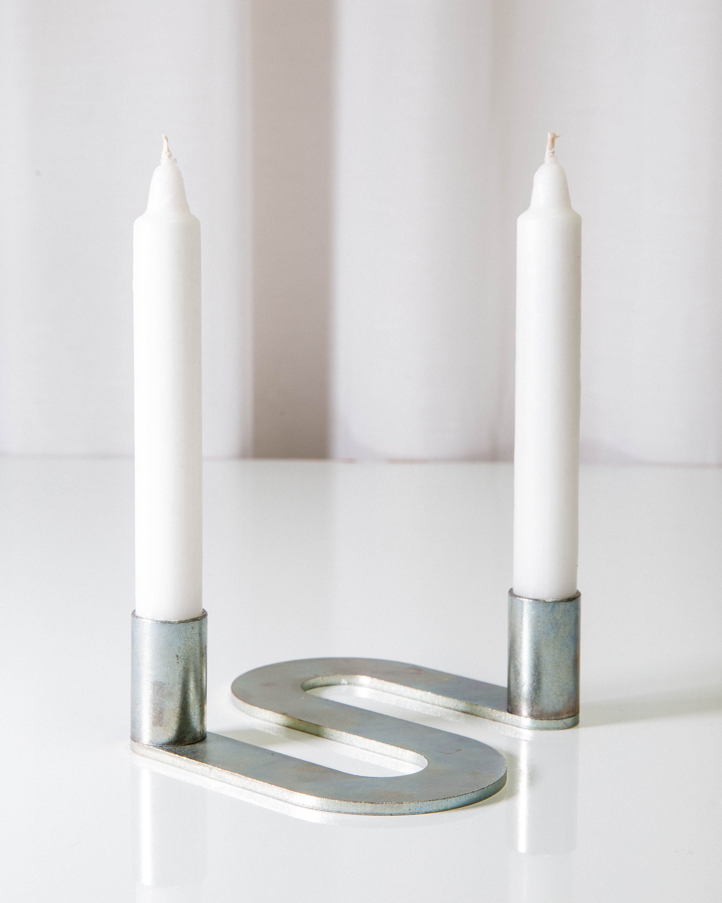 Metal Candlestick Holder Brutal Modern Metal Minimalist Industrial ...