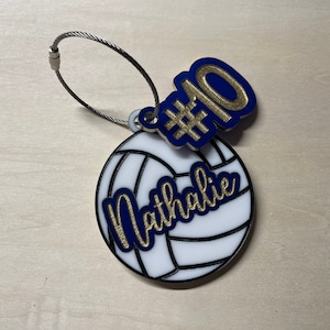 Volleyball Bag Tag or Keychain - Etsy