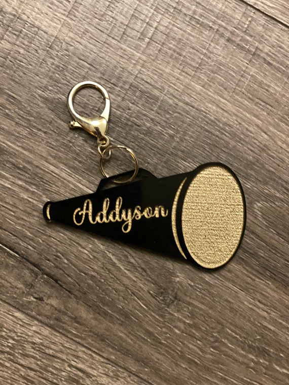 Megaphone Cheer Bag Charm | Etsy