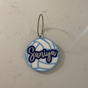 Volleyball Bag Tag or Keychain - Etsy