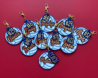 Volleyball Keychain | Etsy