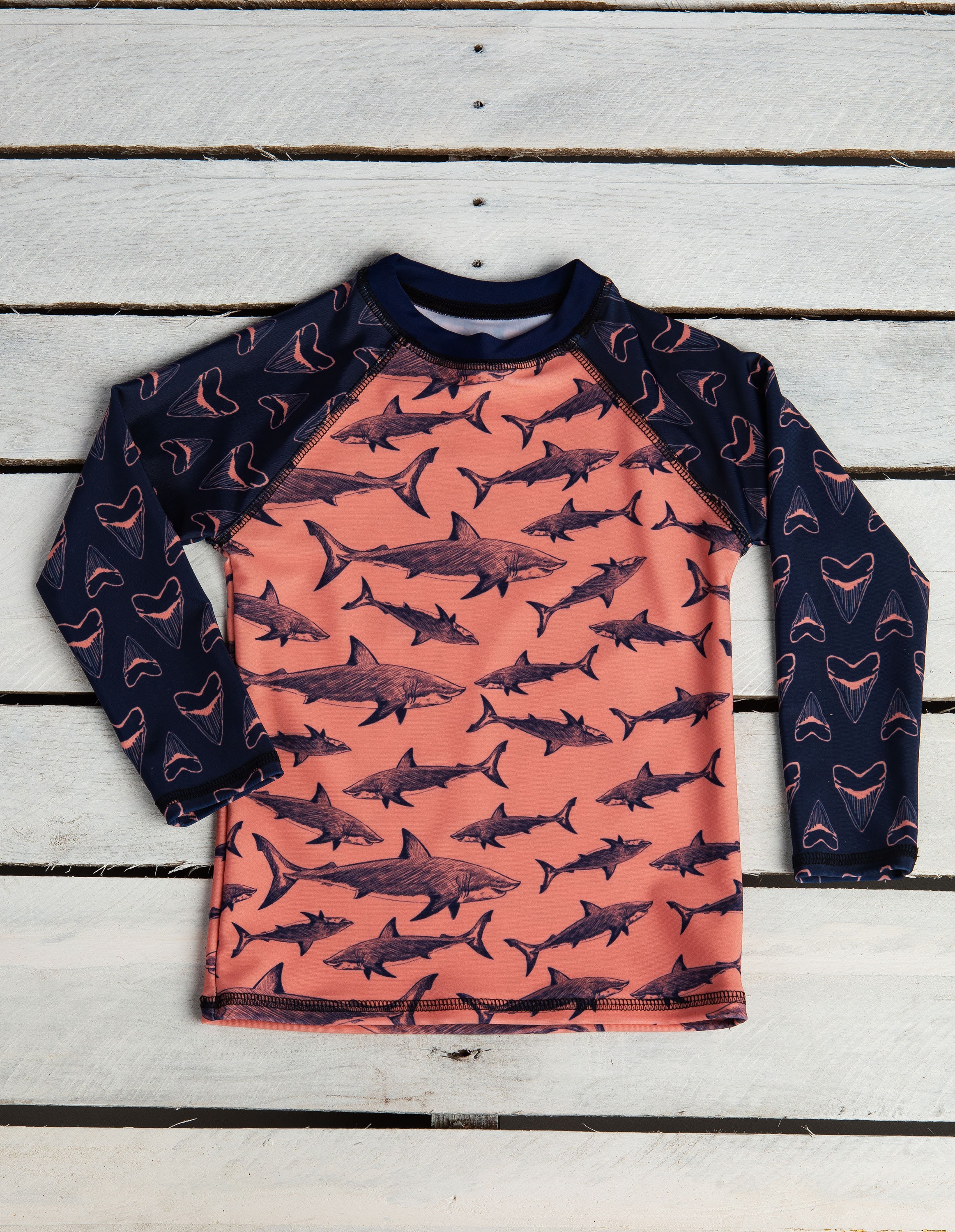 Shark Bite Boys Rash Guard - Etsy