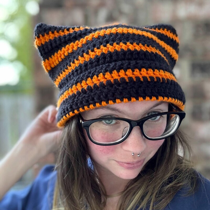 Crochet Striped Beanie - Etsy