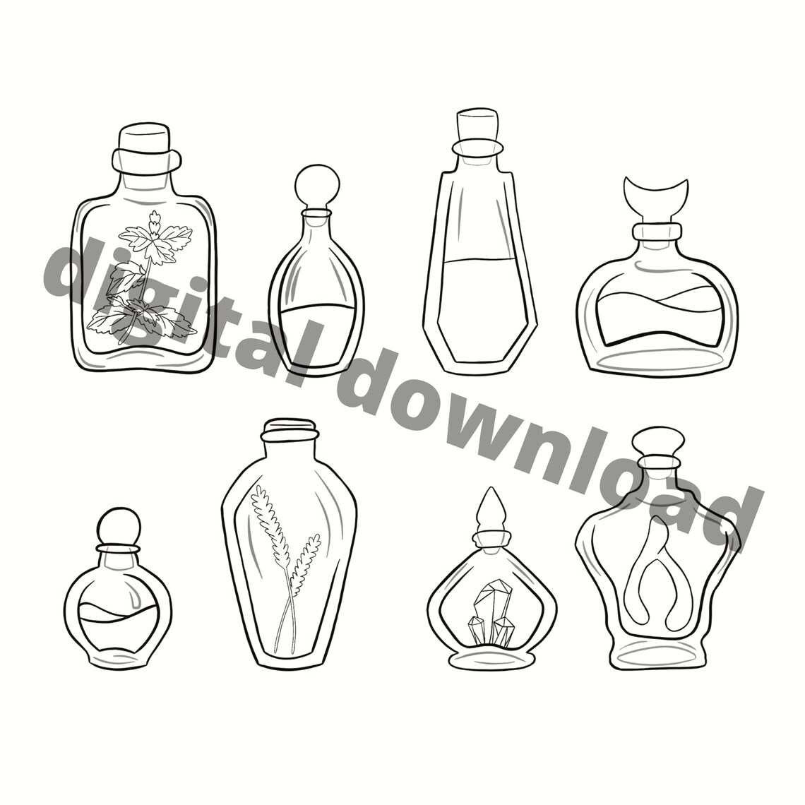 Magic Ingredients Coloring Page, Book Coloring Page, Printable Coloring ...