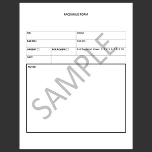 BASIC FAX FORM - Etsy