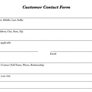 Basic Customer Contact Form - Etsy