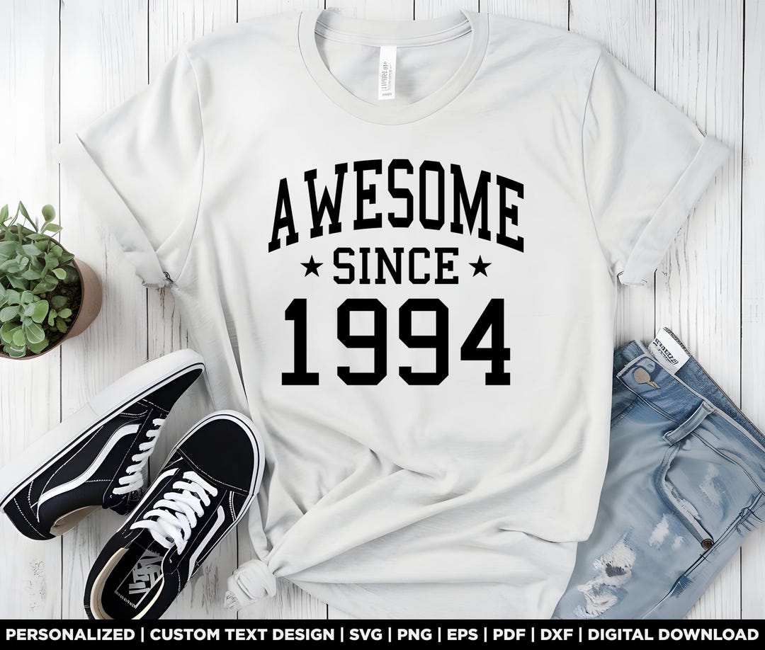 Awesome Since Custom Year Svg Png, Personalized Birthday / Anniversary ...