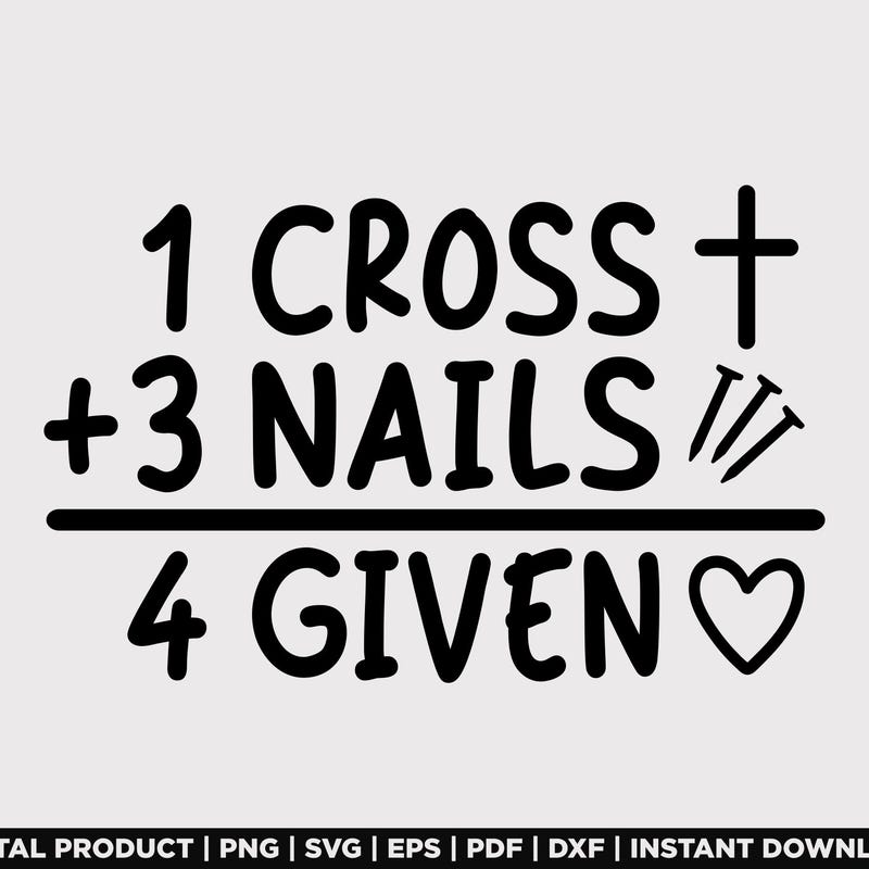3 Nails Cross Svg - Etsy