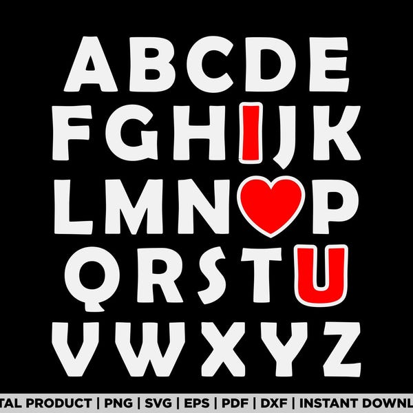 Alphabet I Love You - Etsy