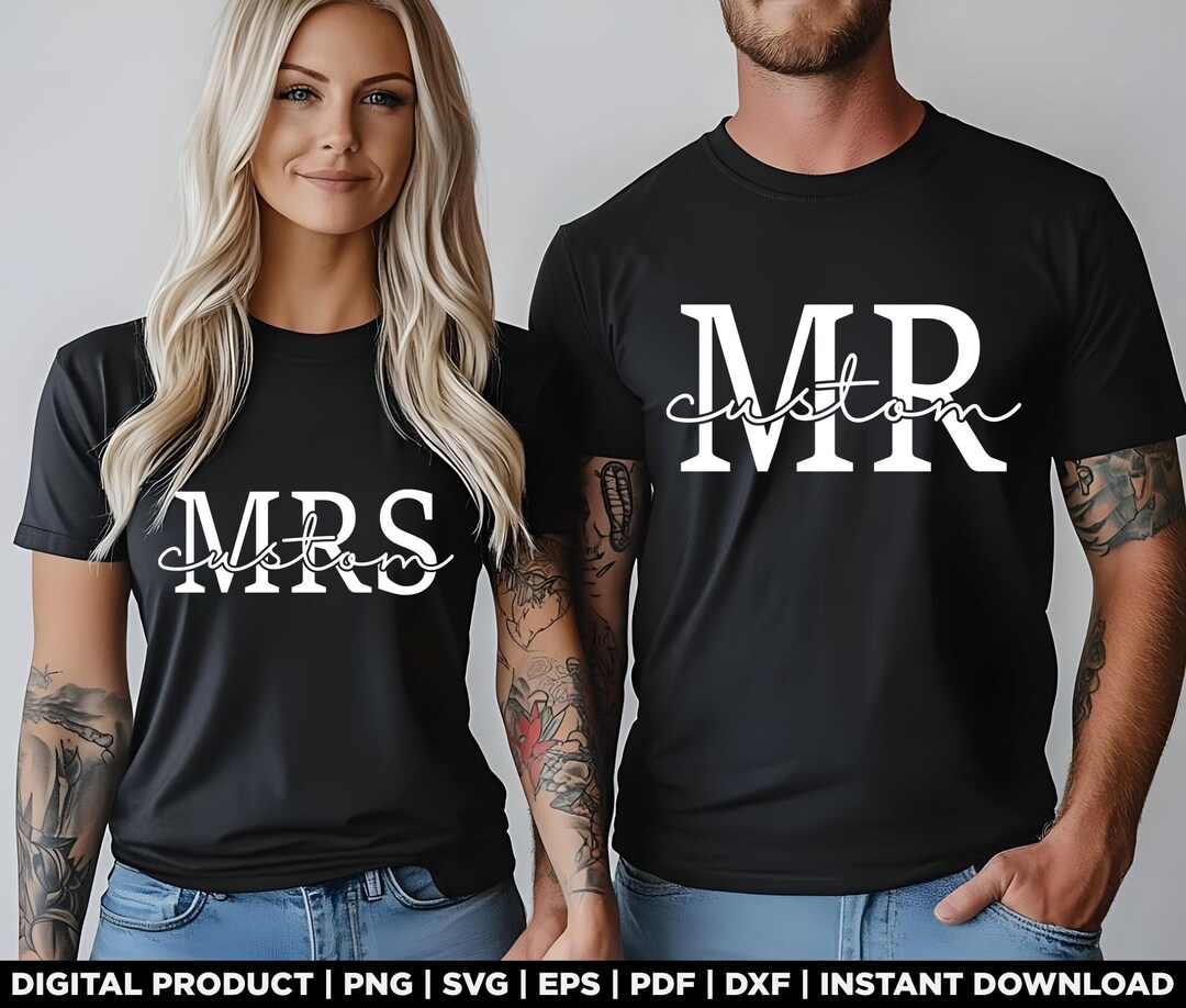 Custom Mr and Mrs Family Name, Personalized Couple Names, Custom ...