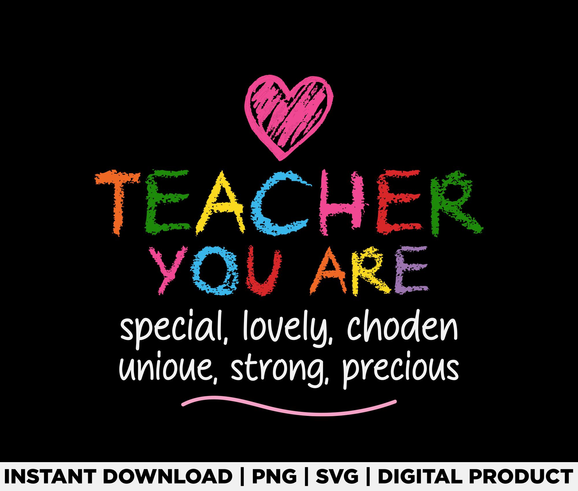 Personalized Teacher Front and Back Svg Png, Custom Teacher Name School ...