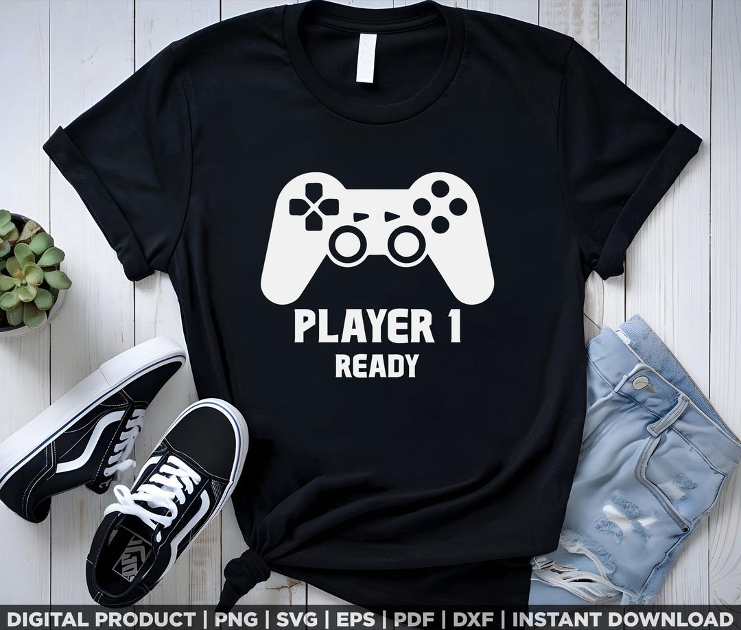 Player One Gaming Player 1 Svg, Gamer Svg, Video Game Controller Svg ...