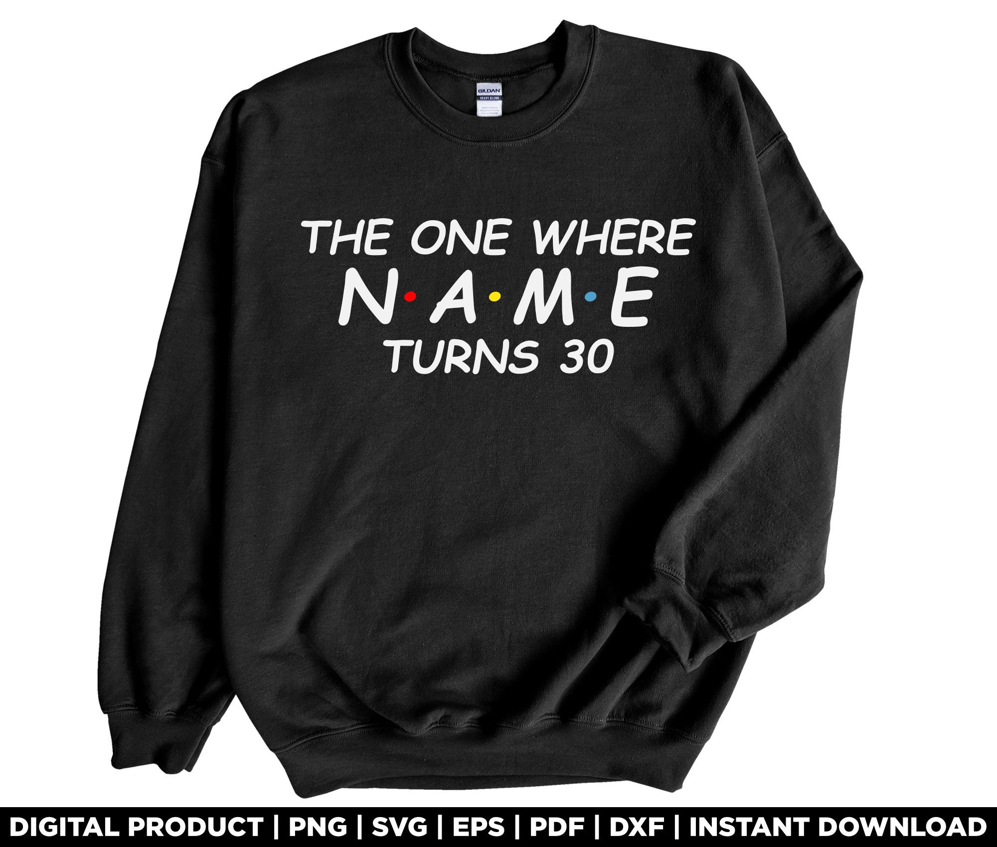 The One Where Name Turns Age Custom Text Birthday Personalized Svg, Png ...